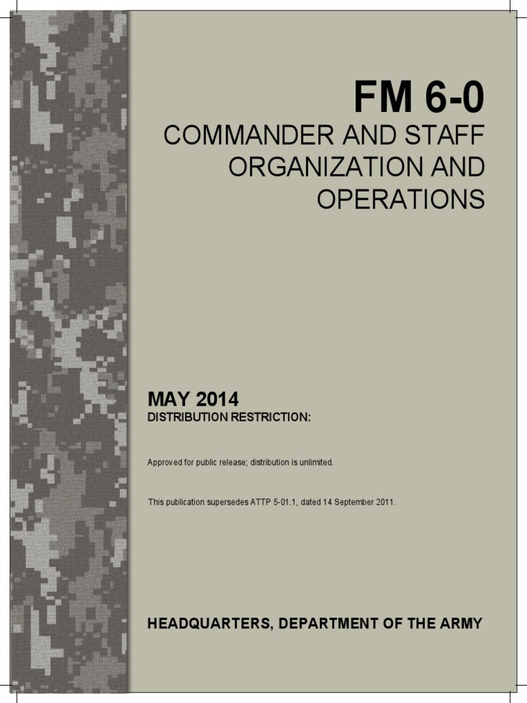 FM 6-0 PDF | PDF | Staff (Military) | Command And Control