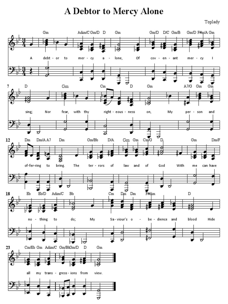 A Debtor To Mercy Alone Full | PDF