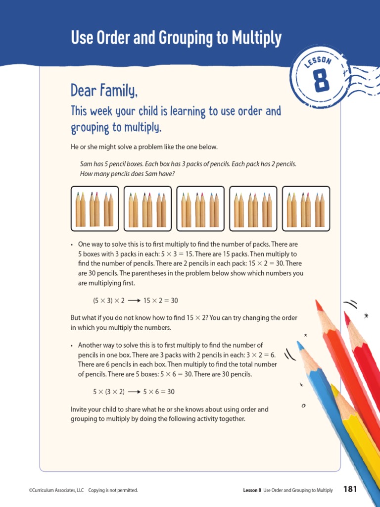Lesson 8 Student Workbook | PDF | Multiplication | Matrix (Mathematics)