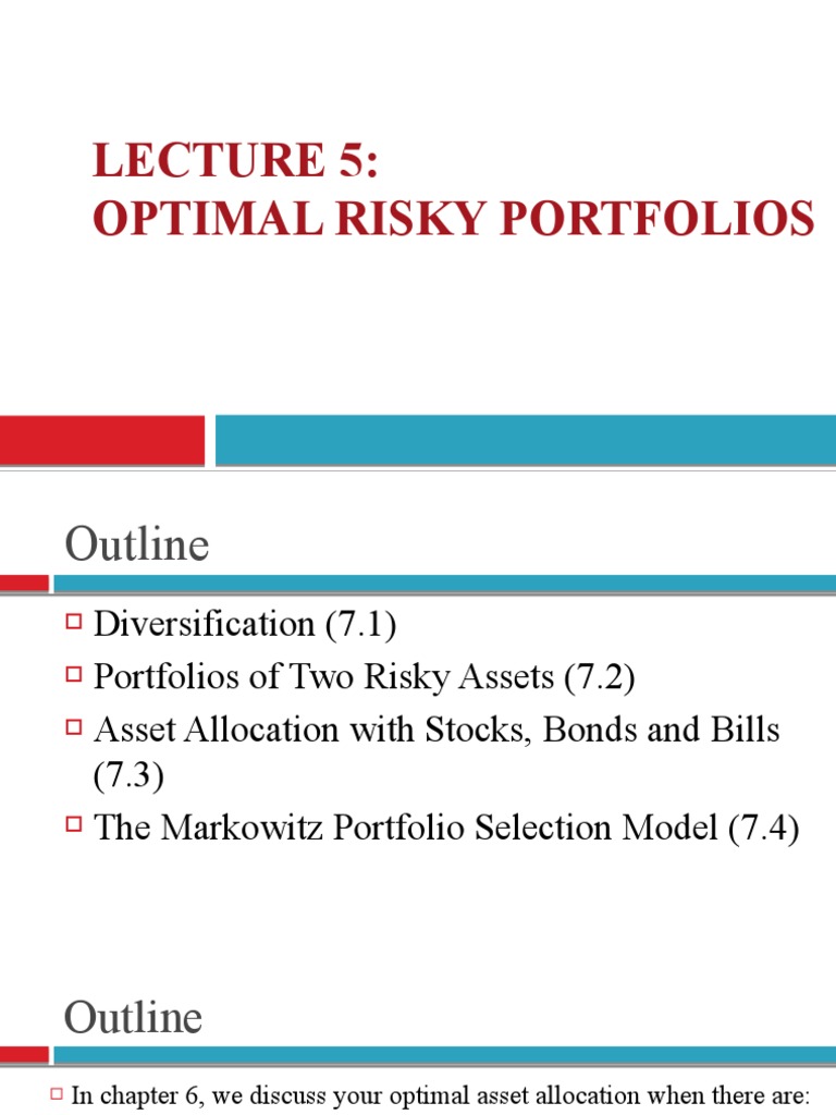 Lecture 5 Optimal Risky Portfolios | PDF | Diversification (Finance ...