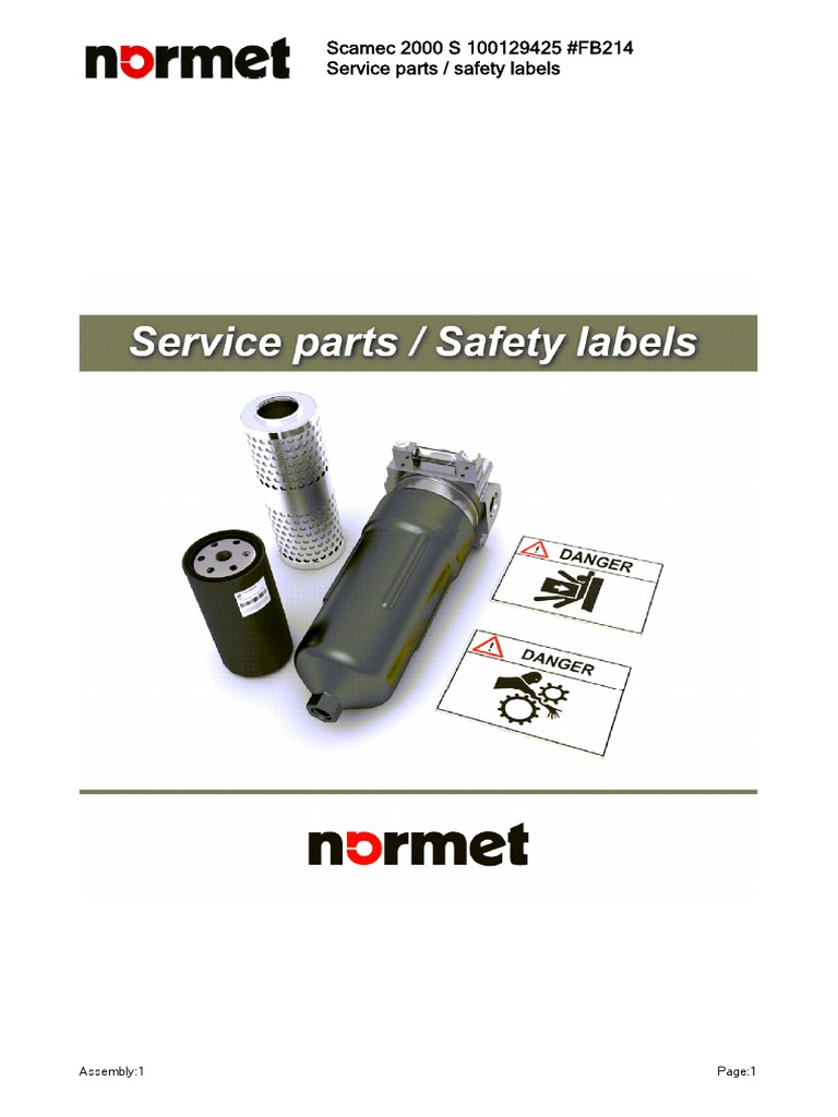 1 Service Parts and Safety Labels | PDF | Vehicle Parts | Vehicles