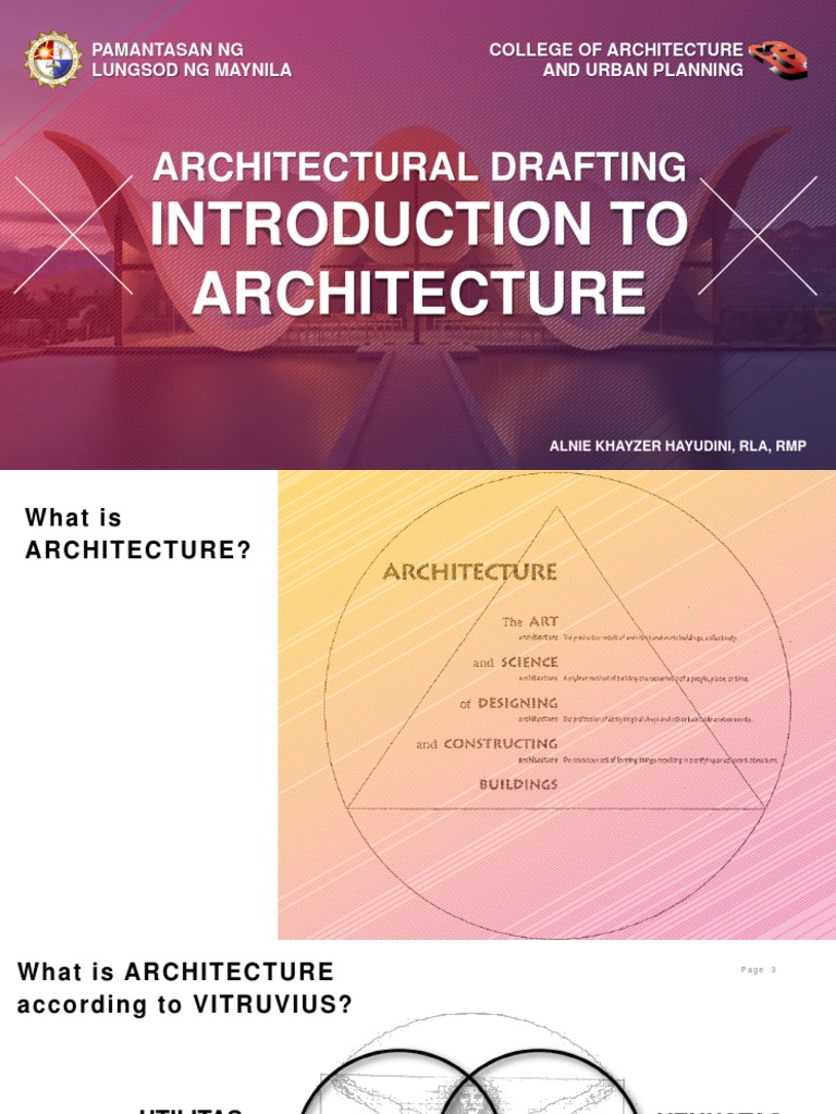Architectural Drafting - Lecture 1 - Introduction To Architecture | PDF ...