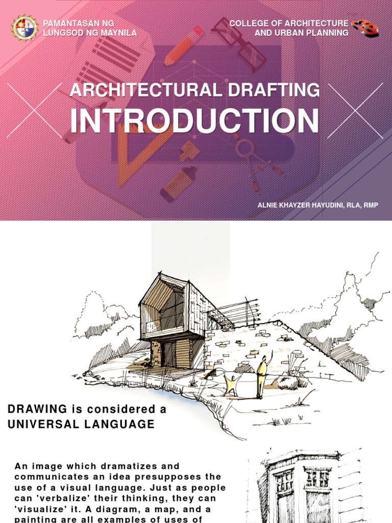 Architectural Drafting - Lecture 1 - Introduction To Drawing and ...