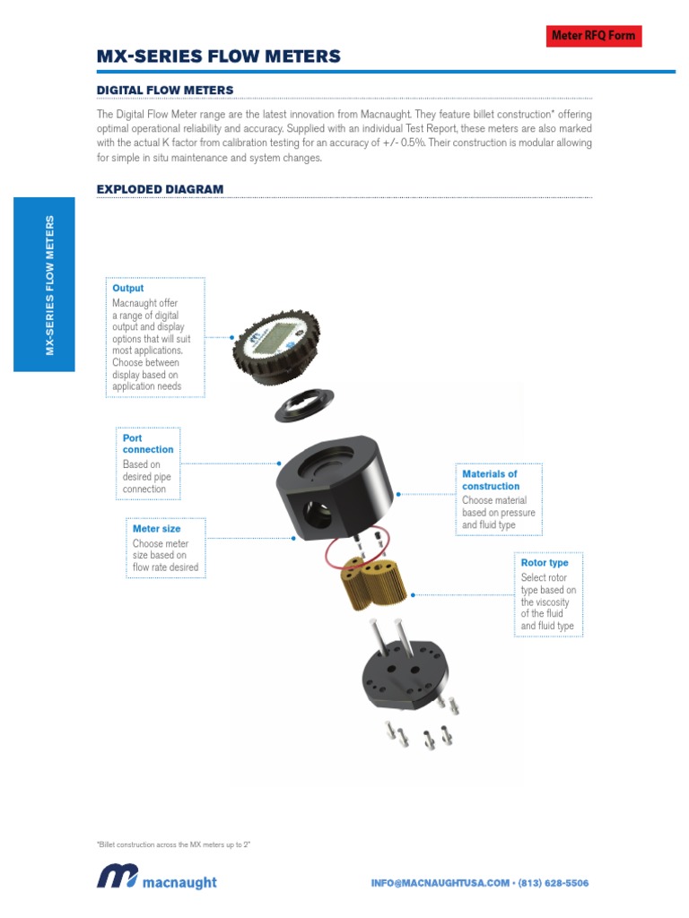 MX Meter Exploded View Part Numbering | PDF | Flow Measurement ...