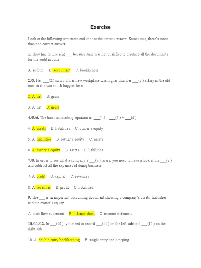 Written Exercise-Accounting | PDF | Debits And Credits | Equity (Finance)