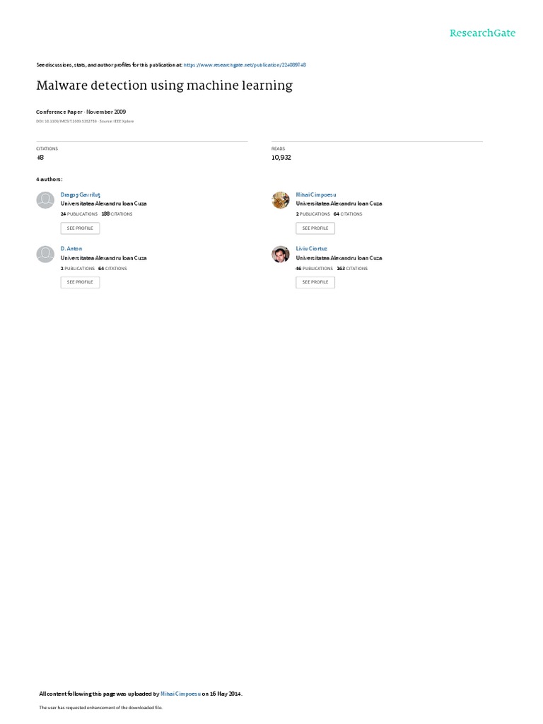 Malware Detection Using Machine Learning PDF | PDF | Malware ...