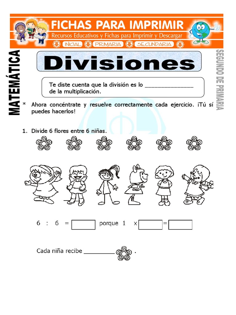 Ficha de Divisiones para Segundo de Primaria | PDF