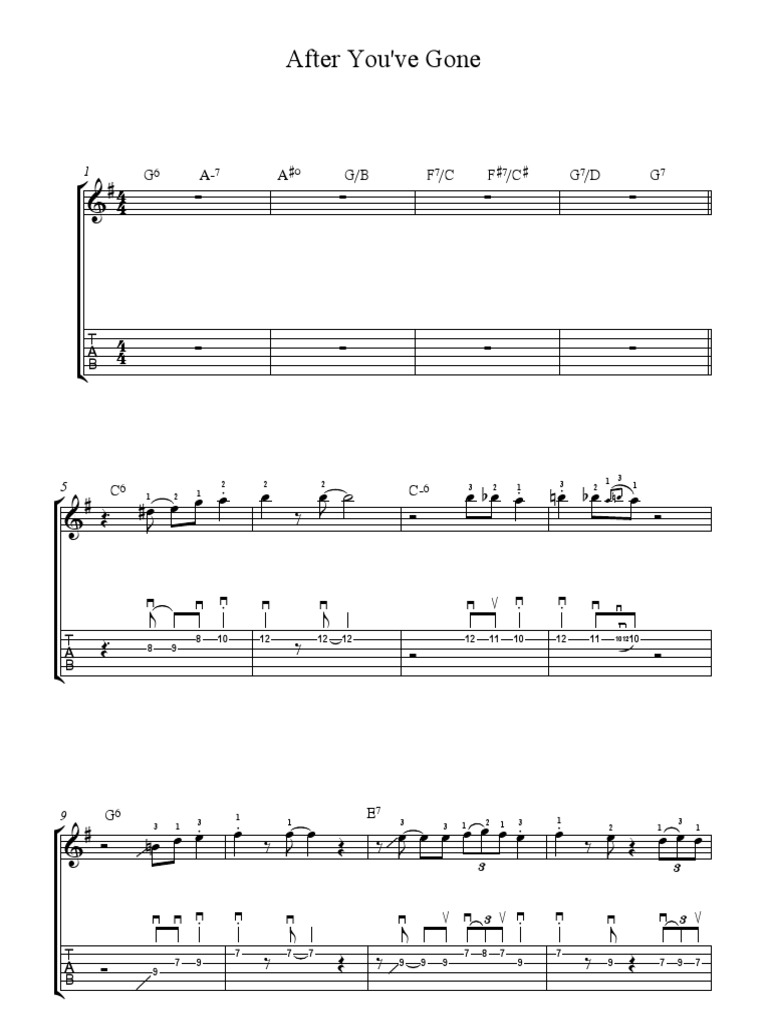 After Youve Gone - Complete PDF | PDF | Guitar Family Instruments ...