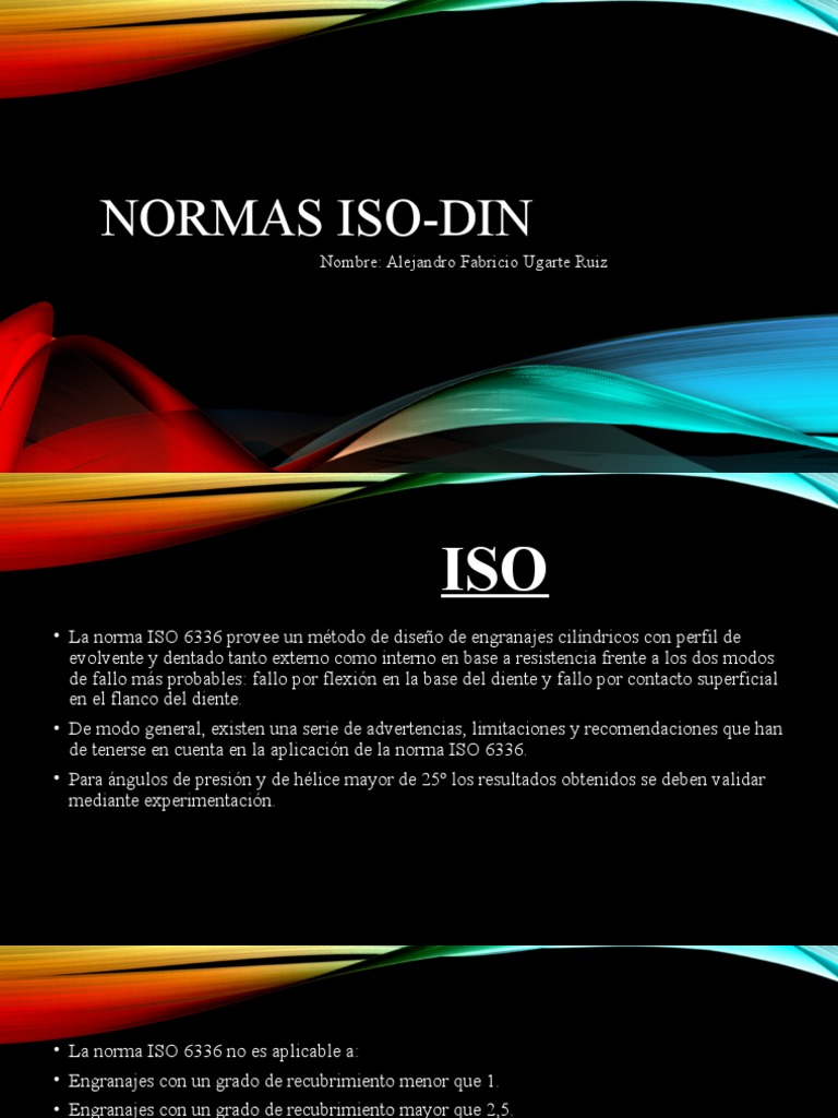 Normas ISO y DIN para Engranajes | PDF | Engranaje | Máquinas