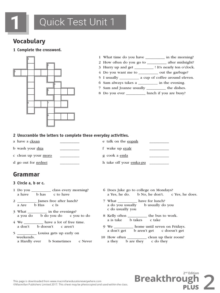 Classwork 3 Quick Test 1 - PDF | PDF | Leisure