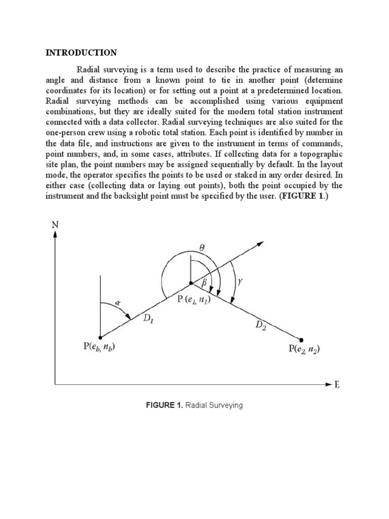 FIGURE 1. Radial Surveying | PDF
