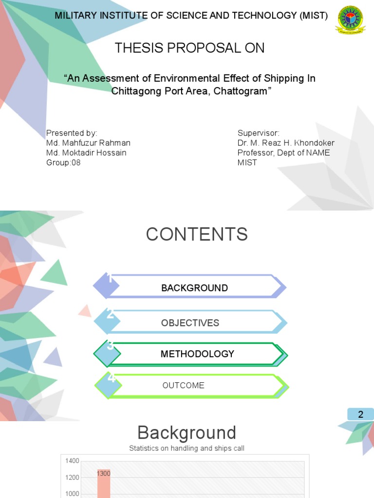 Thesis Proposal On: "An Assessment of Environmental Effect of Shipping ...