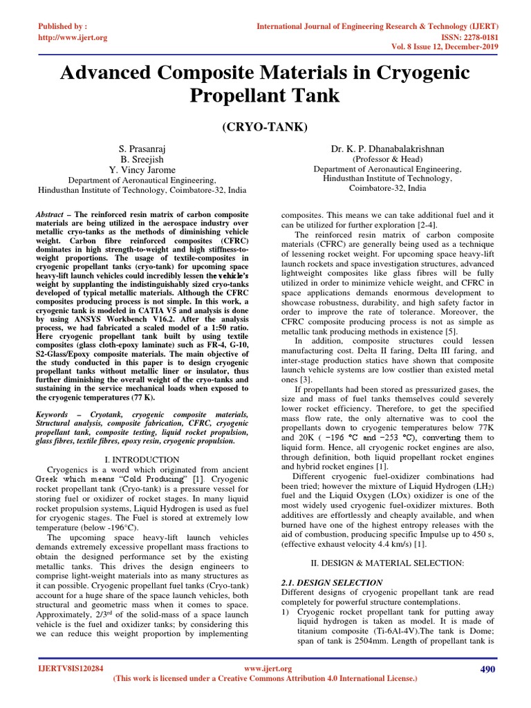 Advanced Composite Materials in Cryogenic Propellant Tank ...