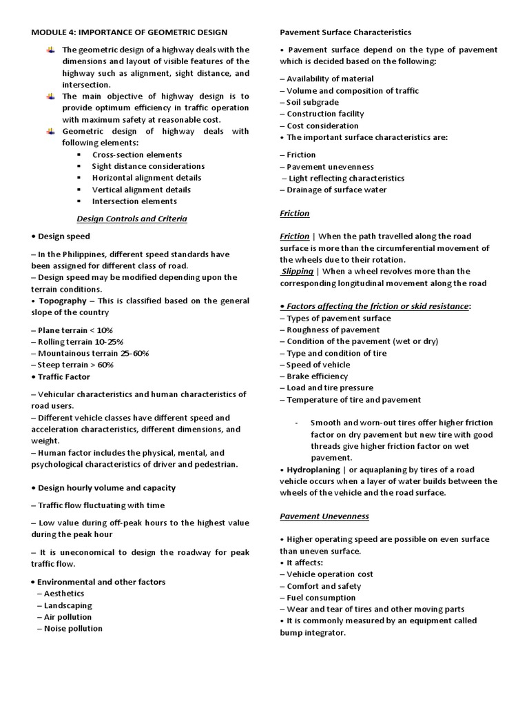 Module 4 Highway | PDF | Road | Road Surface