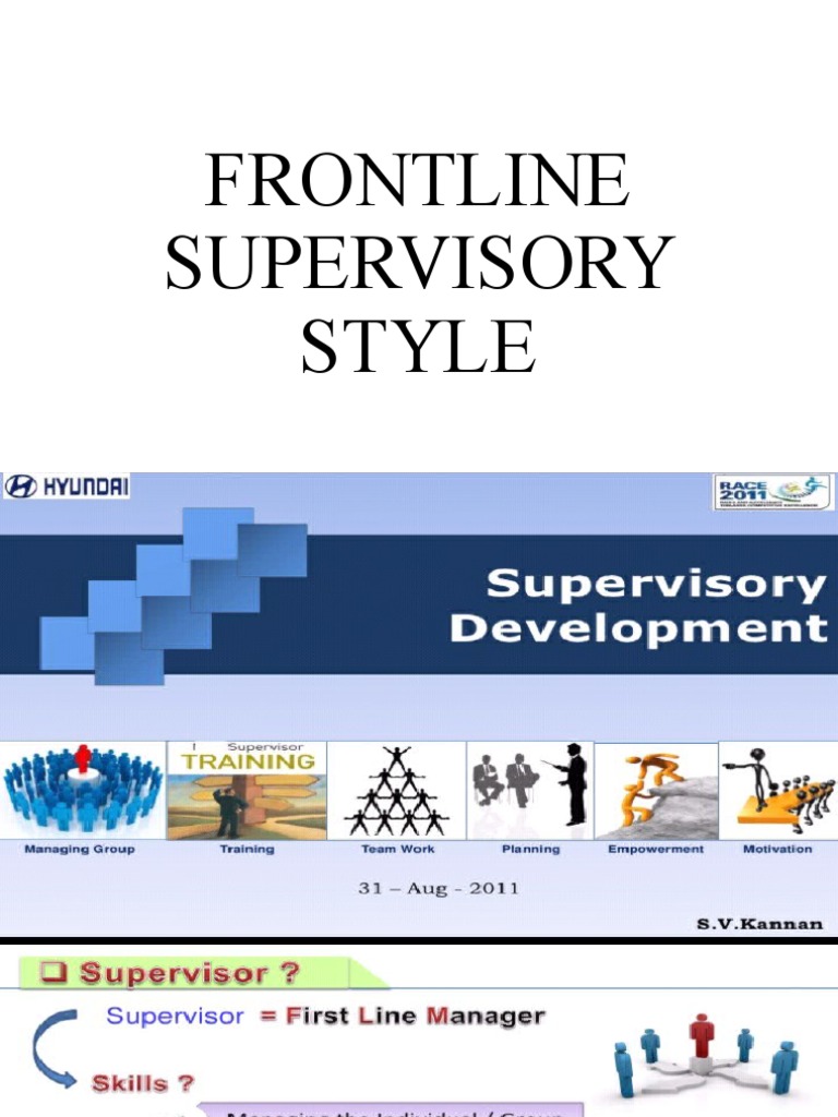 Frontline Supervisory Style Powerpoint | PDF