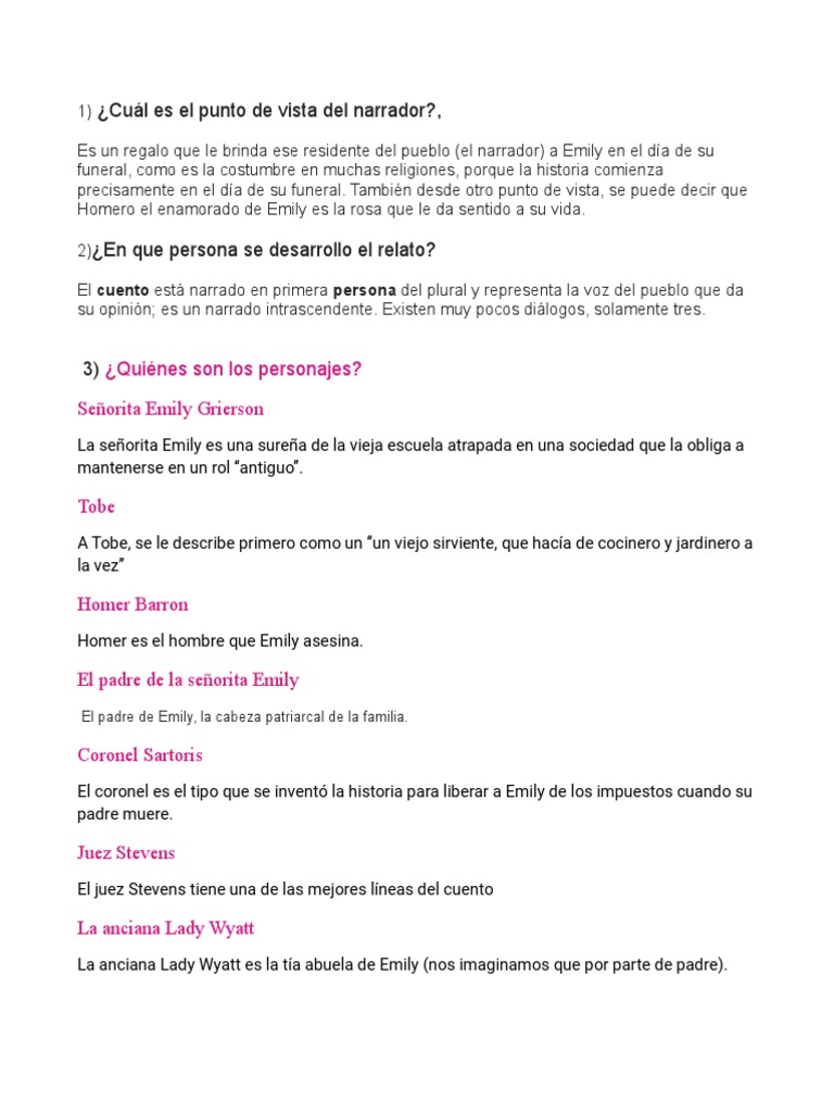 Una Rosa para Emily (Castellano) | PDF