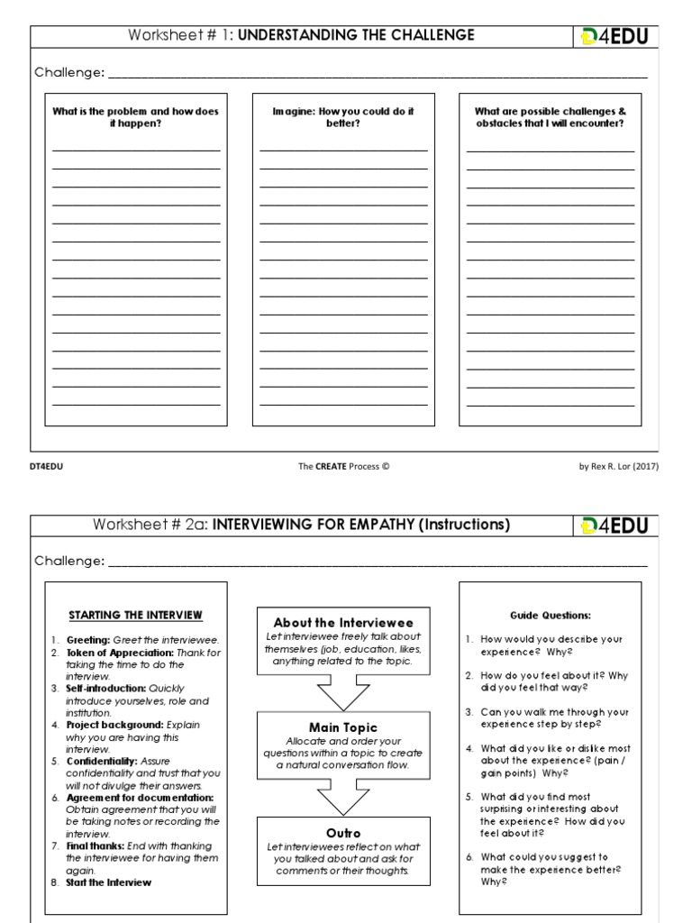 Worksheet # 1: Understanding The Challenge | PDF | Psychological ...