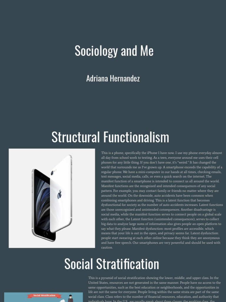 Sociology and Me: Adriana Hernandez | PDF | Social Stratification ...