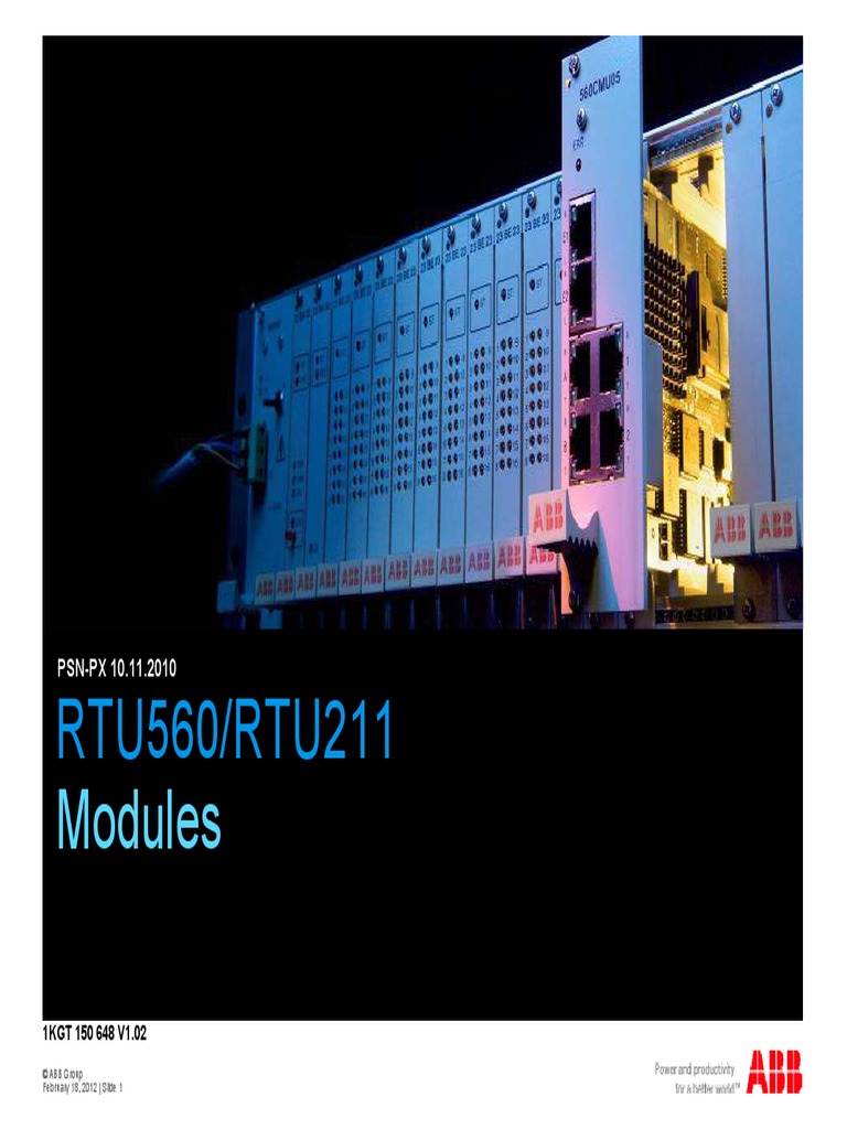 Abb Rtu560 and Modules PDF | PDF | Input/Output | Power Supply