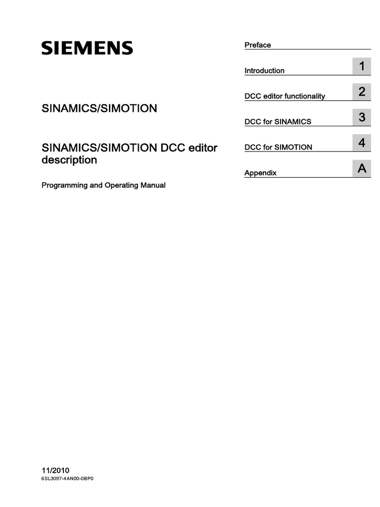 SINAMICS/SIMOTION DCC Editor Description | PDF | Computer Programming | Safety