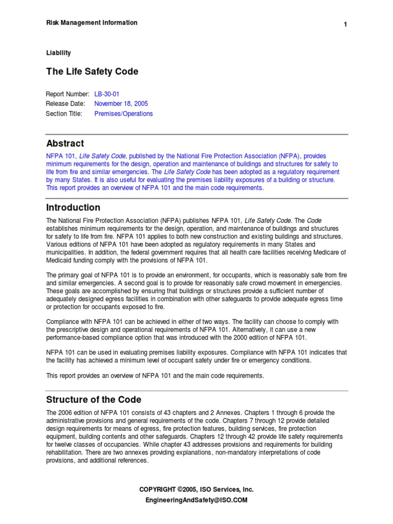 The Life Safety Code | Download Free PDF | Fire Sprinkler System | Elevator