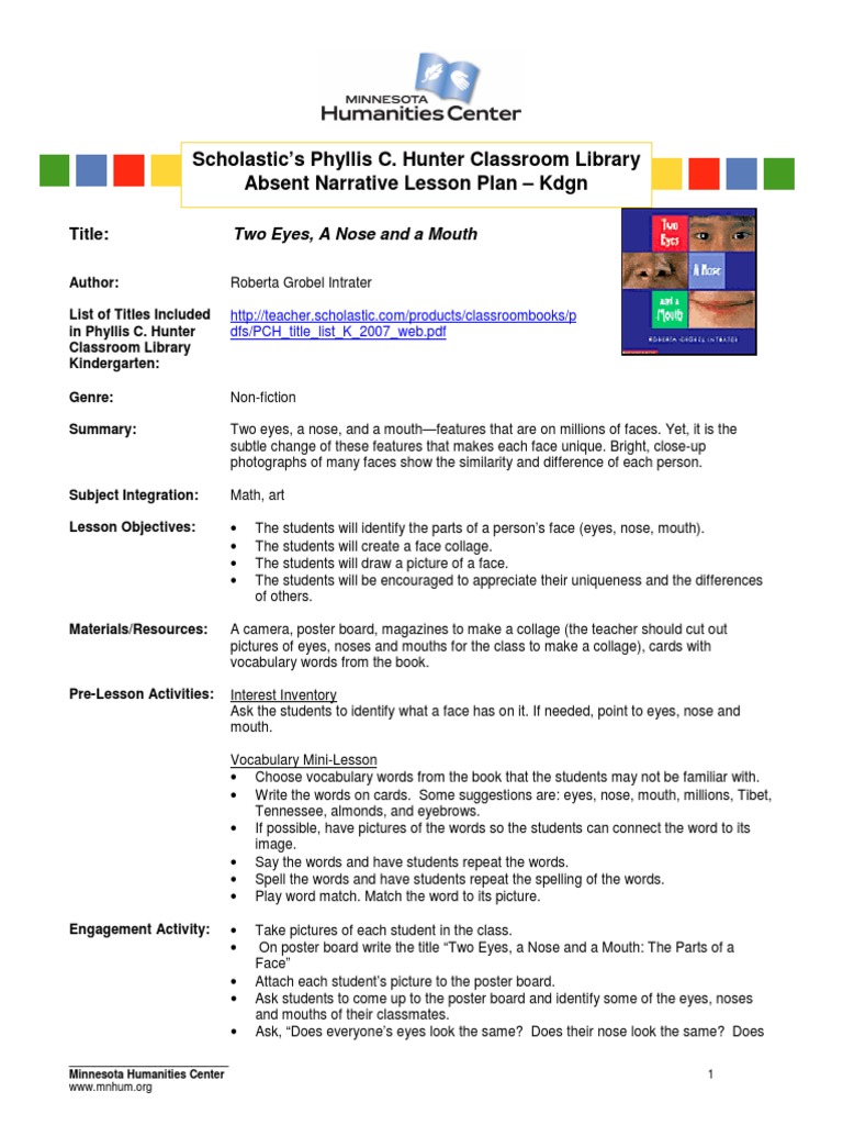 PCH Two Eyes A Nose and A Mouth - Final | PDF | Pedagogy | Communication