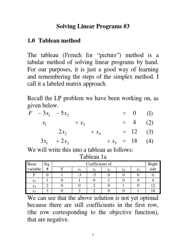 LP Simplex 3 | PDF | Applied Mathematics | Algebra