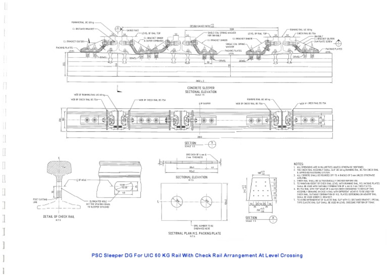 Drawing Of PSC Sleeper For Level X Ing With UIC 60 KG Rail PDF