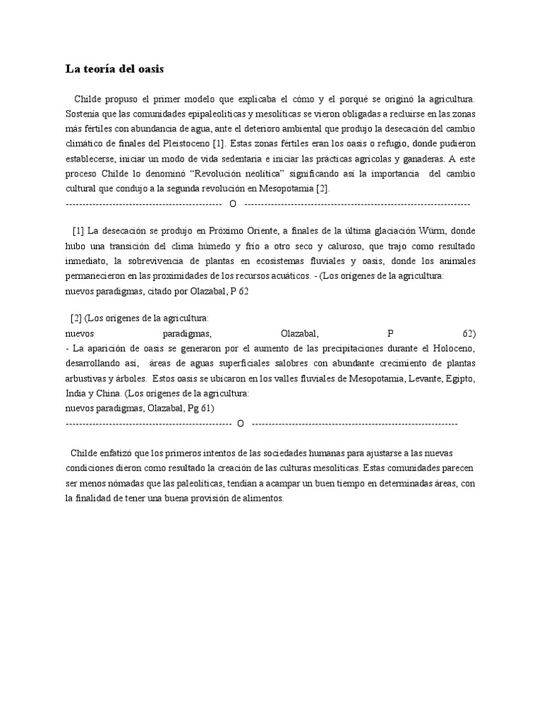 La Teoria Del Oasis | PDF