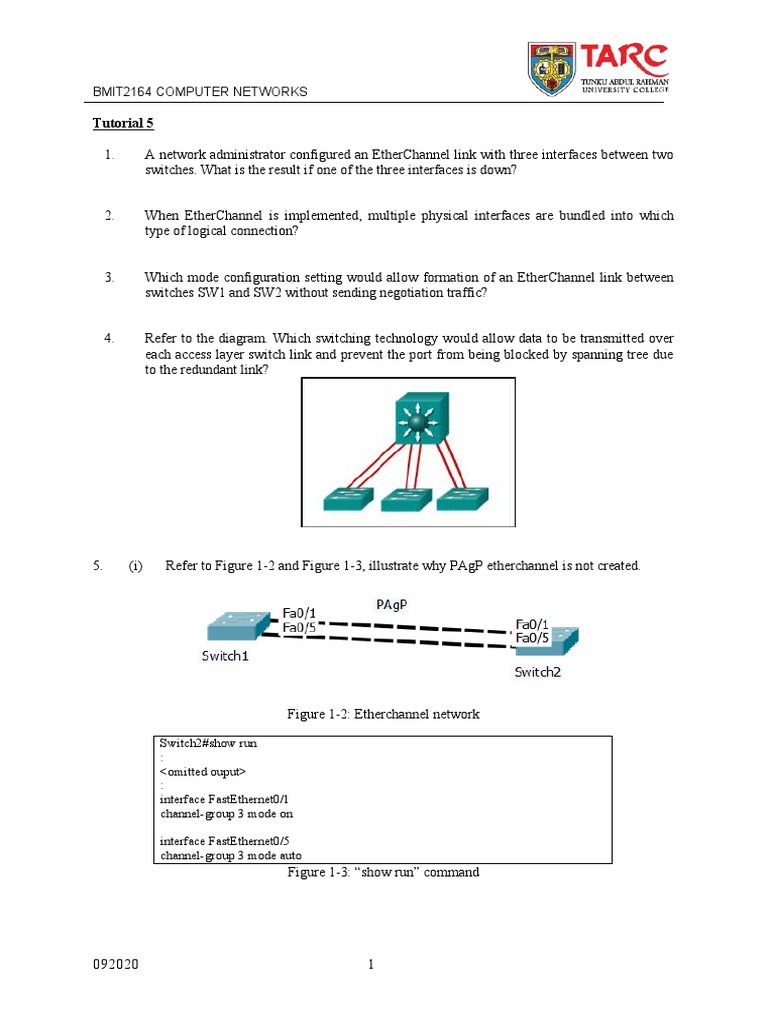 Tutorial 5: Bmit2164 Computer Networks | PDF | Computer Network | Communications Protocols