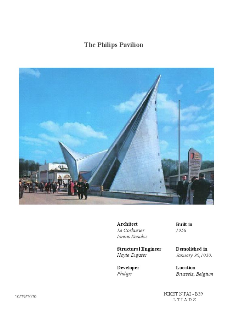 The Philips Pavilion | PDF | Prestressed Concrete | Concrete