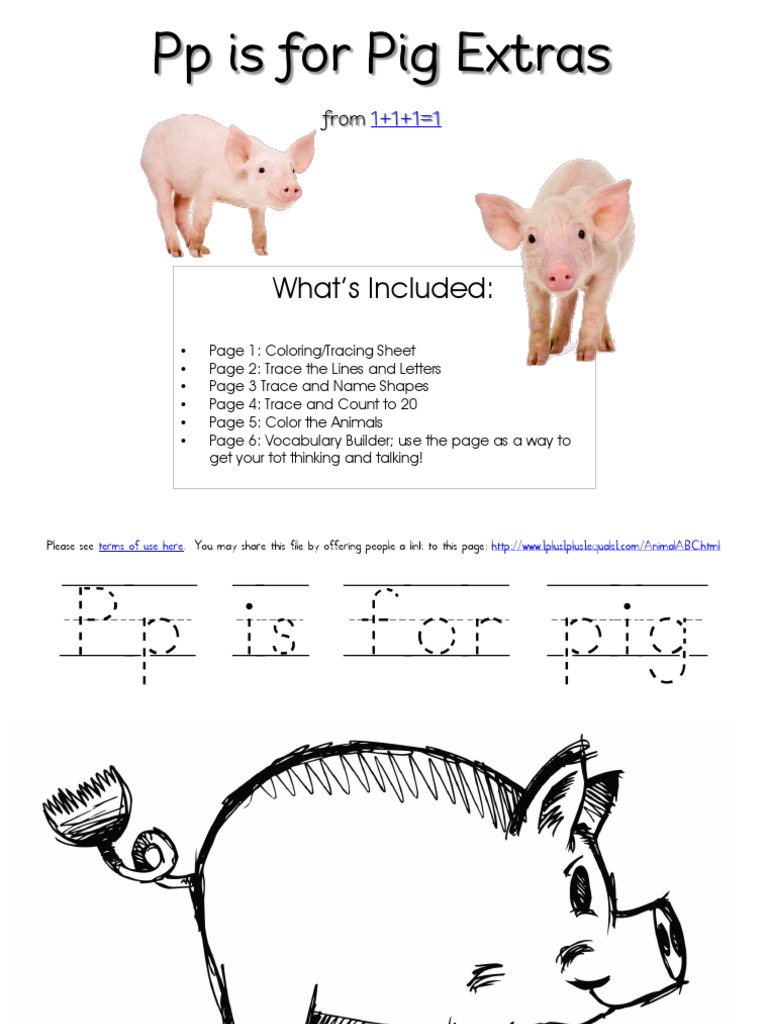 PP Is For Pig Extras: What's Included | PDF