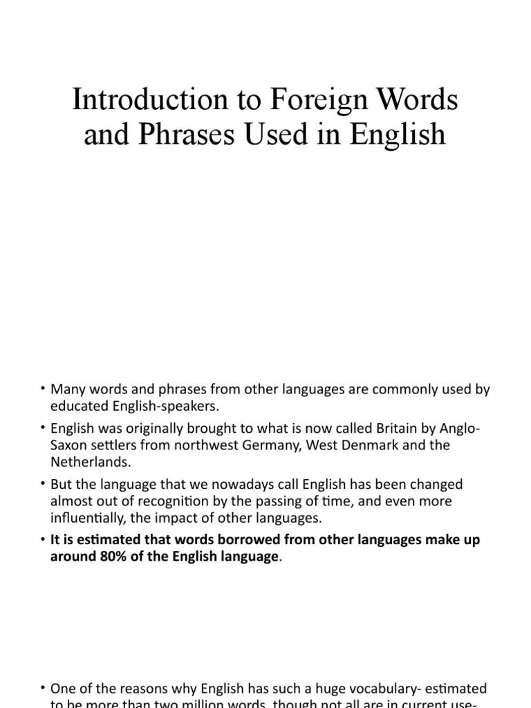 Pertemuan 5 Foreign Words and Phrases | PDF