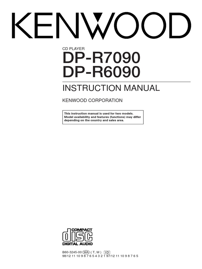 DP-R7090 DP-R6090: Instruction Manual | PDF | Mains Electricity | Ac ...
