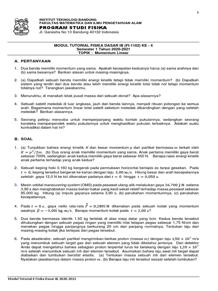 SOAL Modul 4 Fidas IB - 2020-2021 | PDF