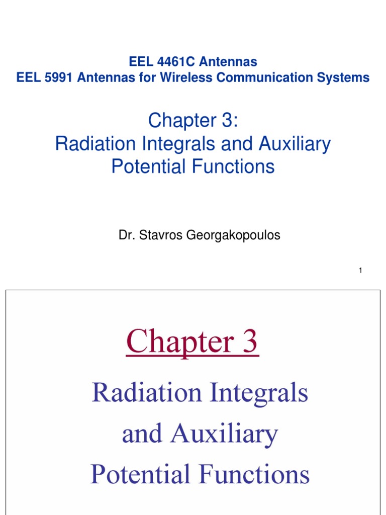 Radiation Integrals and Auxiliary Potential Functions | PDF ...