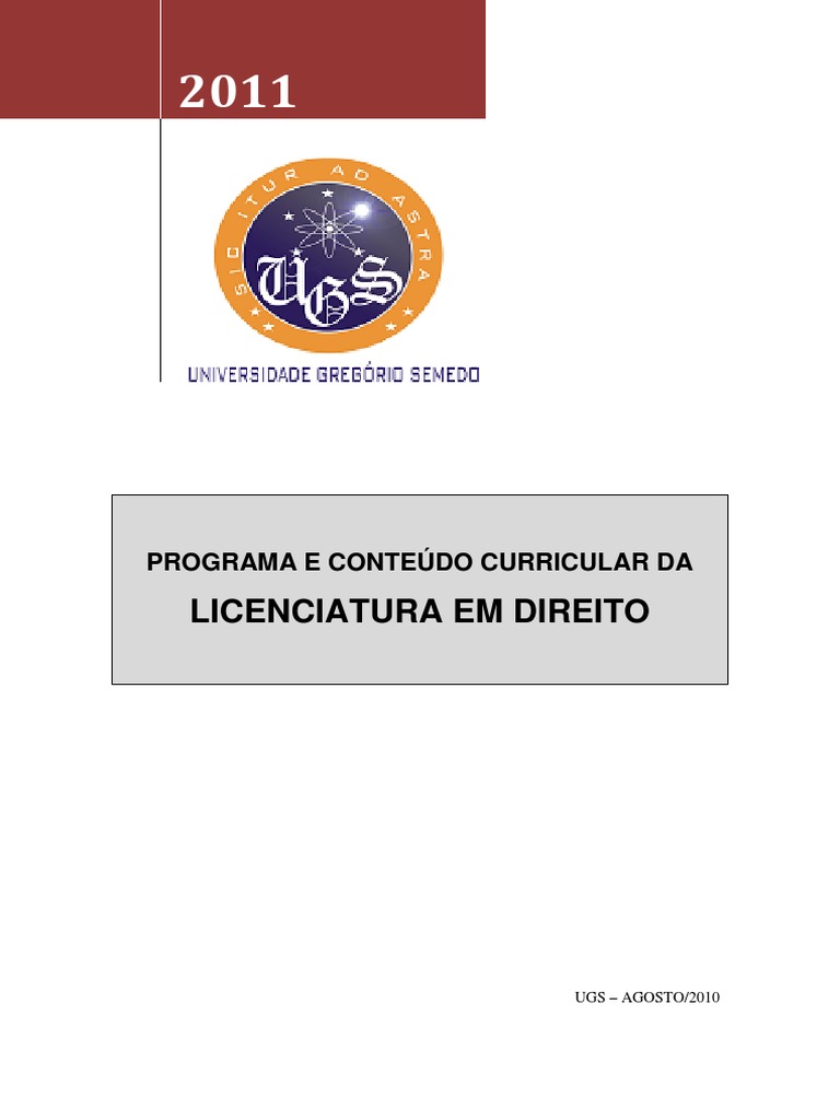 Licenciatura em Direito Ugs PDF | PDF | Constituição | Angola