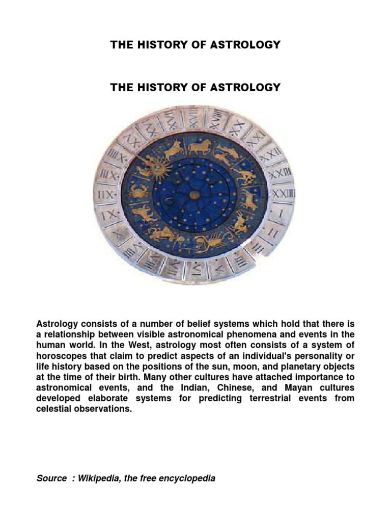 A Brief Astrology History PDF | PDF | Astrology | Esoteric Cosmology
