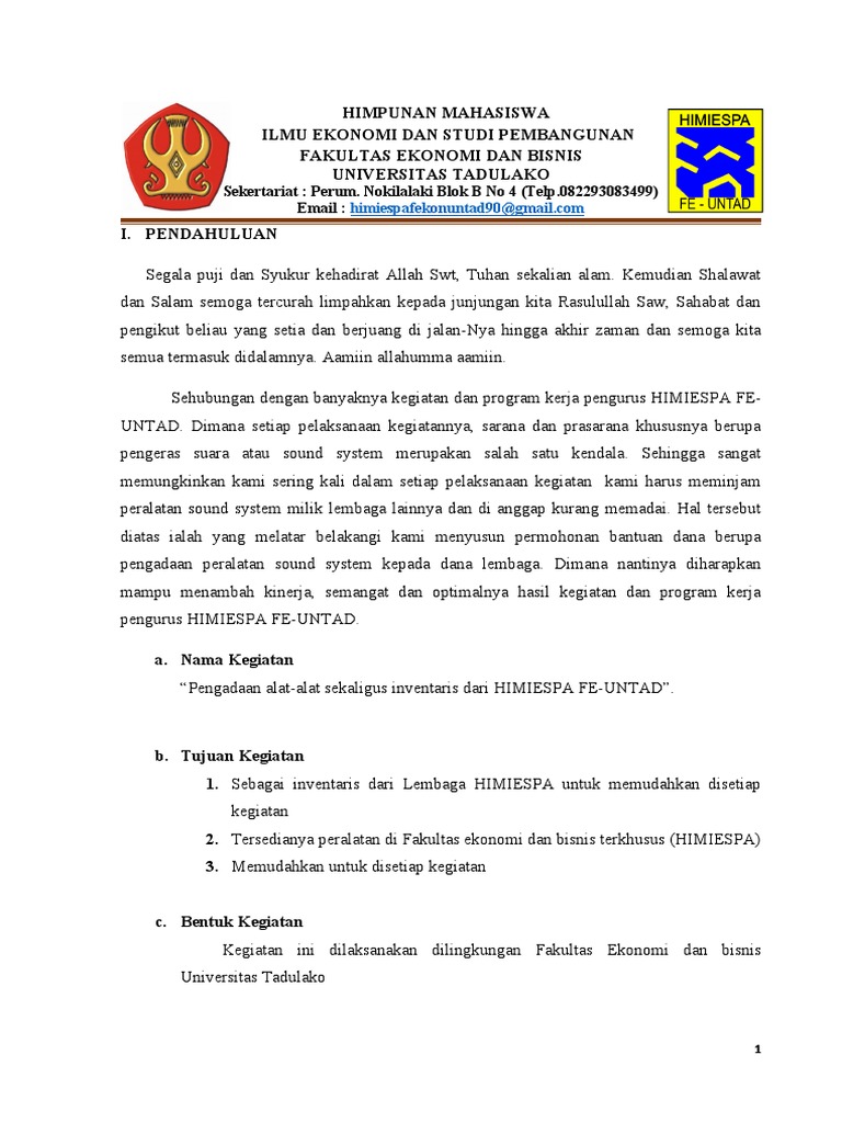 Isi Proposal Inventaris | PDF