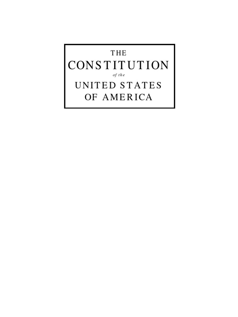 U.S. Constitution | PDF | U.S. State | United States House Of ...