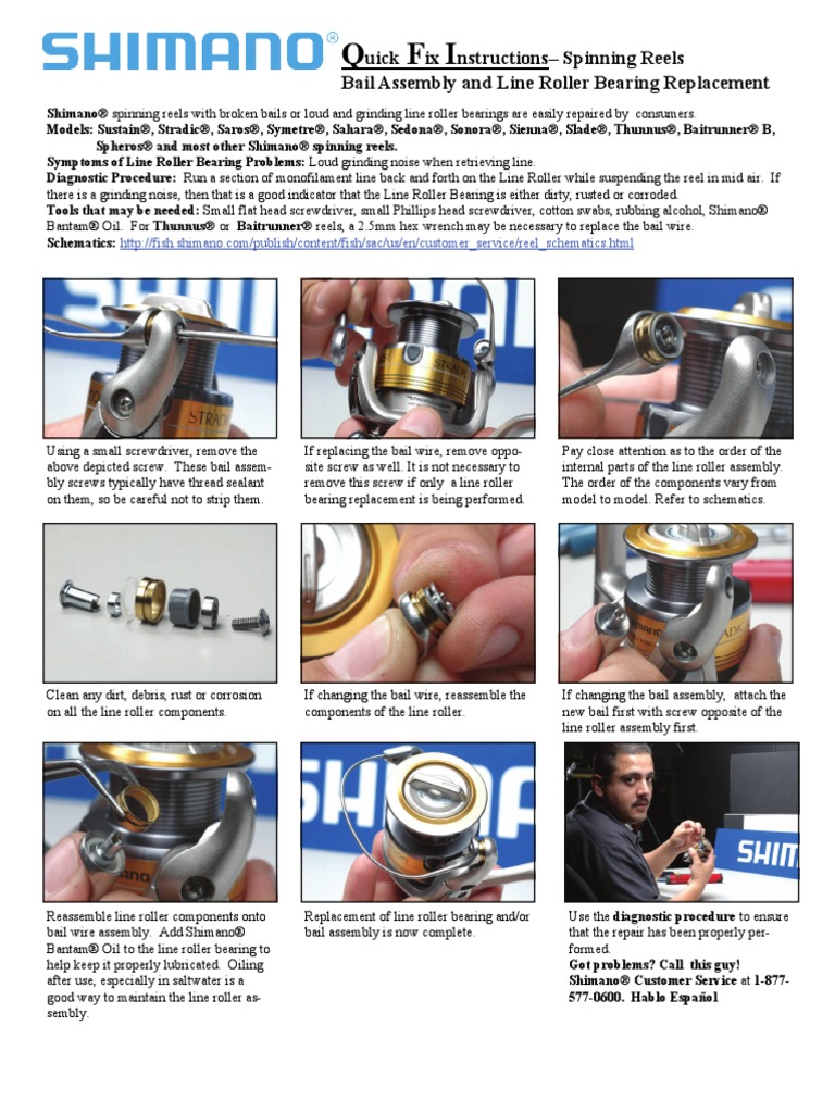 Quick Fix Tips - Bail and Line Roller | PDF | Screw | Manufactured Goods