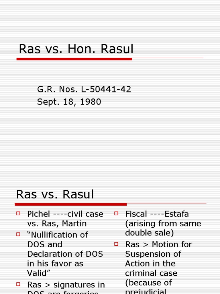 Ras v. Rasul | PDF