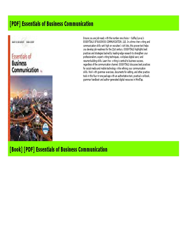 (PDF) Essentials of Business Communication | PDF | Social Media ...
