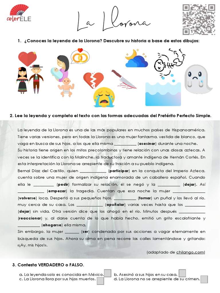 La Llorona Actividades PDF | PDF | Ropa