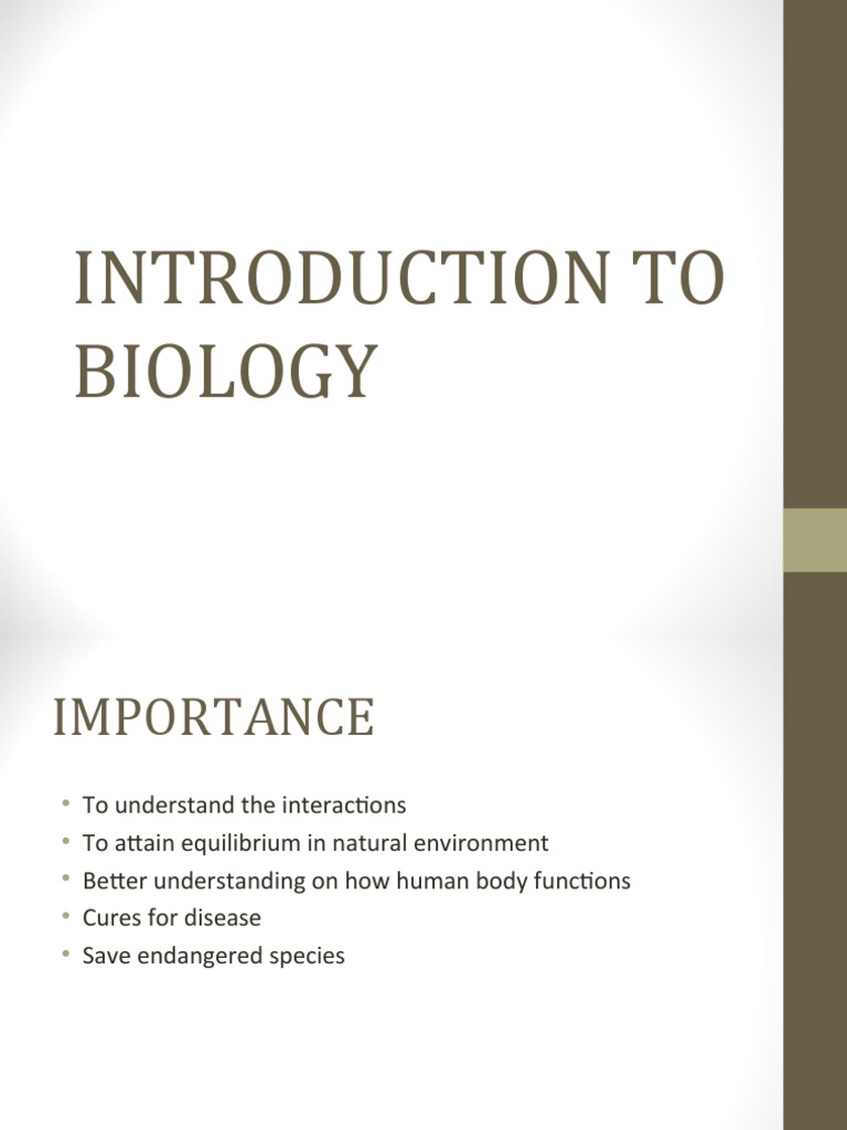 Introduction To Biology | PDF | Scientific Method | Biology
