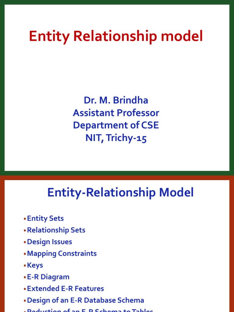 1-ER Model&design Issues | PDF | Databases | Data Model