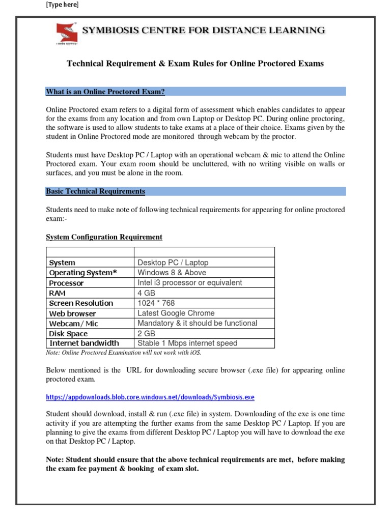 Online Proctored Exam Instructions | PDF | Personal Computers | Laptop
