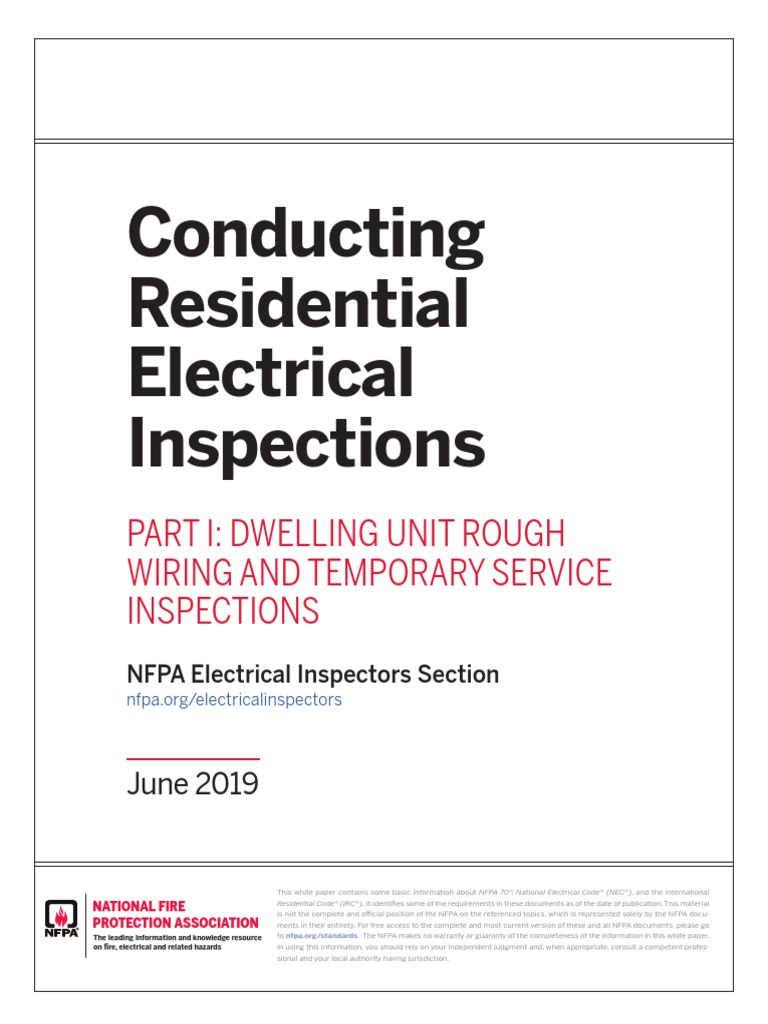 Conducting Residential Electrical Inspections: Part I: Dwelling Unit ...