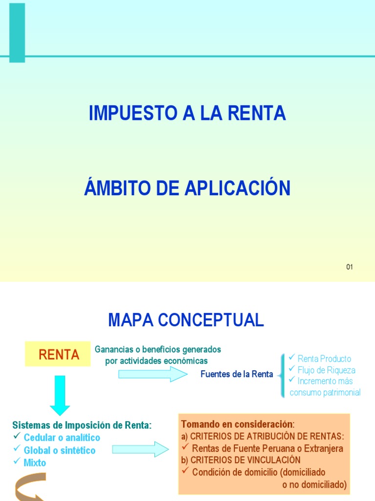 Impuesto a la Renta: Alcance y Tipos de Rentas Gravable | PDF ...