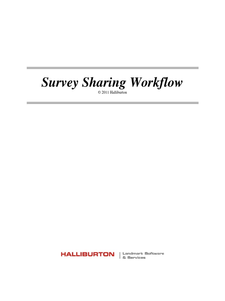 Survey Sharing Workflow: © 2011 Halliburton | PDF | Surveying ...